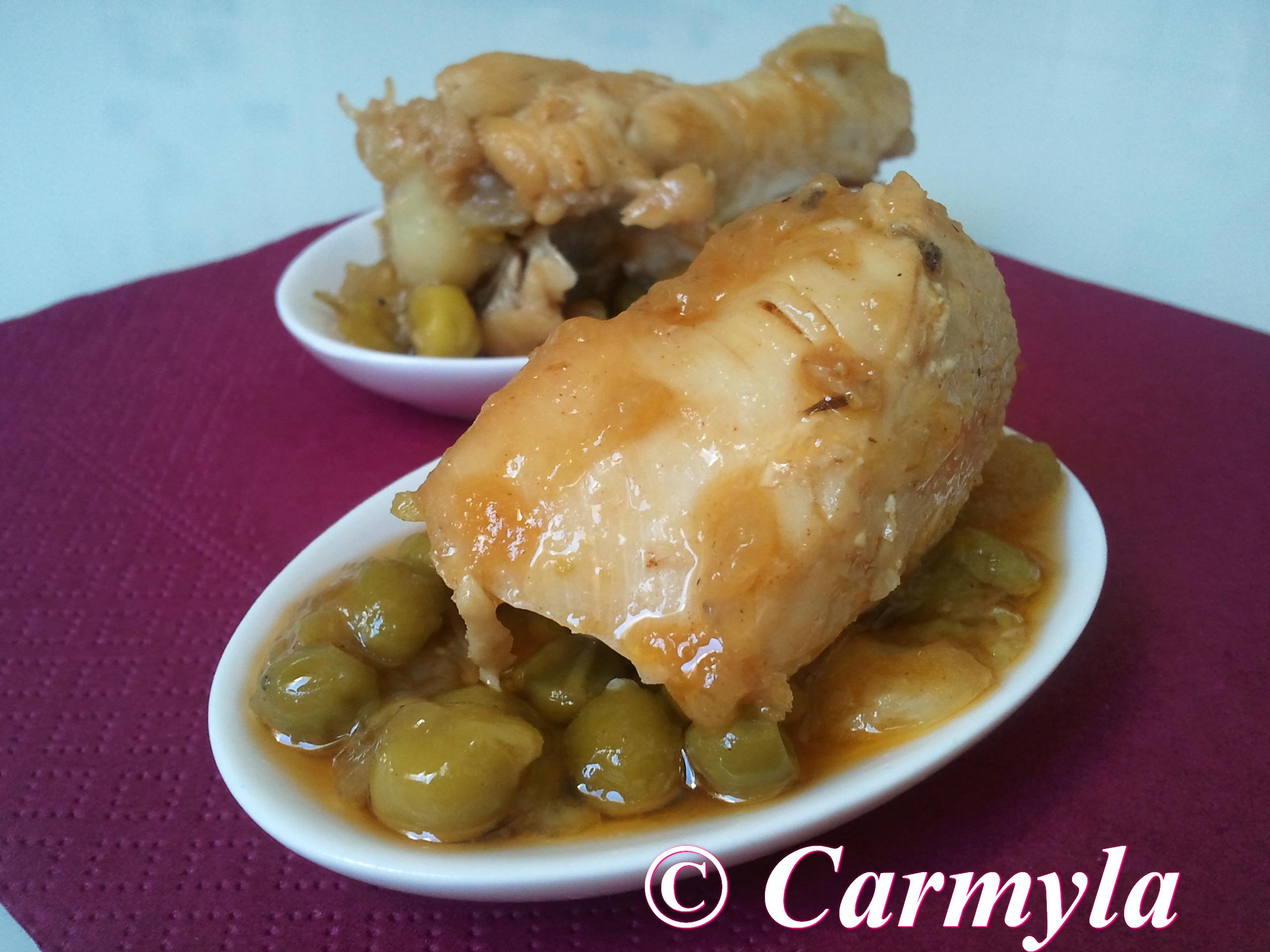 TAPA DE POLLO CON GUISANTES A LA CARMYLA | CarmYla