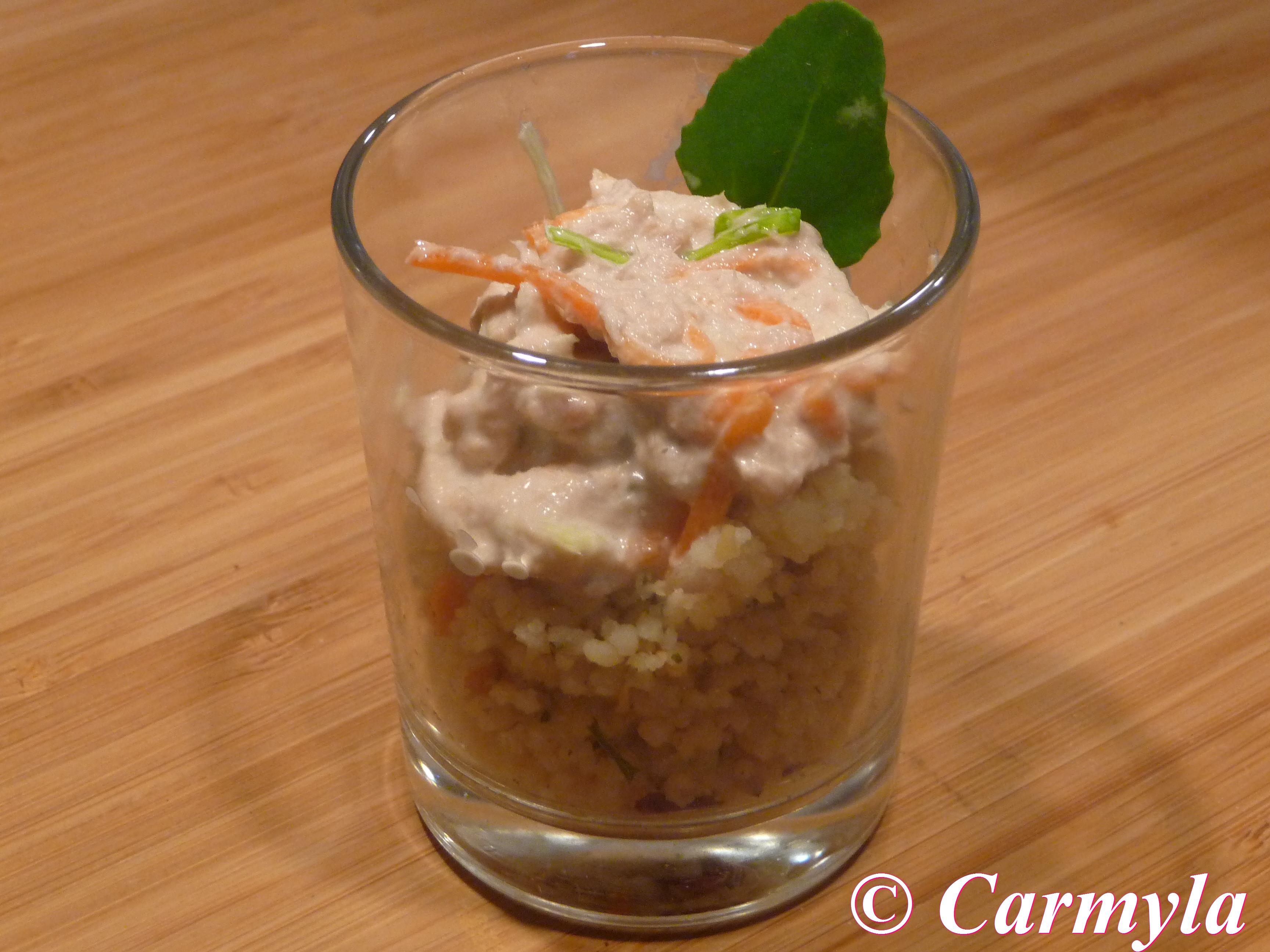 VASITO DE COUSCOUS CON ENSALADA DE ATUN | CarmYla
